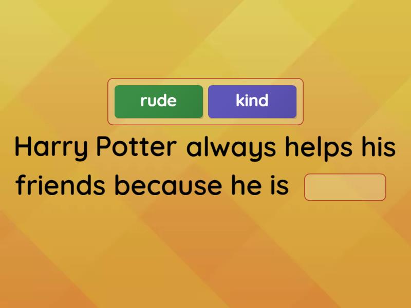 Harry Potter adjectives (1) - Complete the sentence