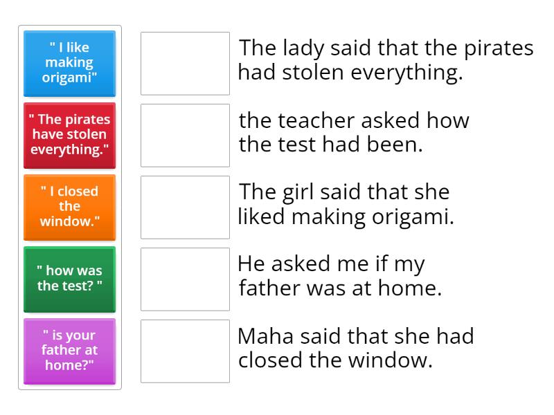 direct vs indirect - Match up