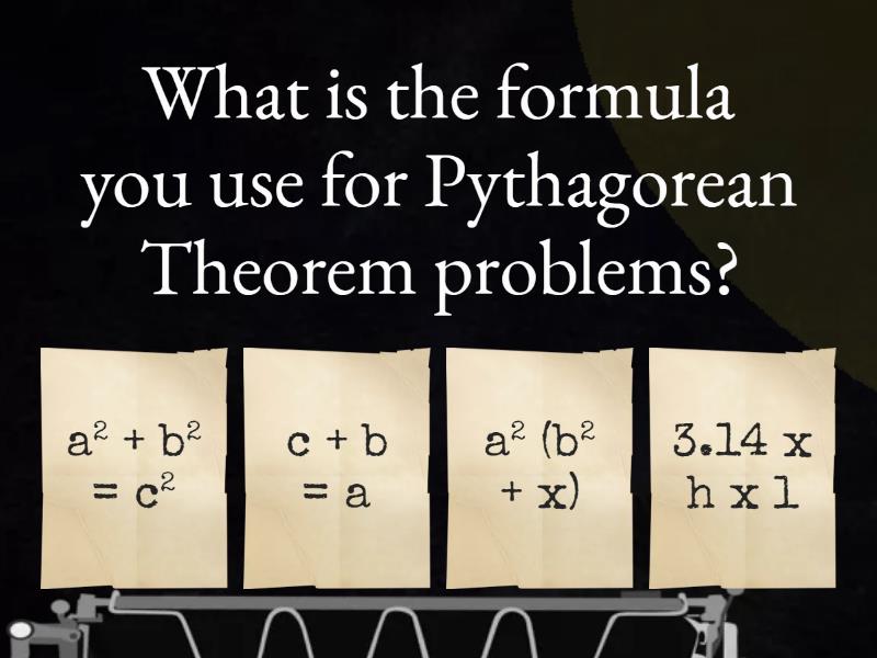 Pythagorean Theorem - Quiz