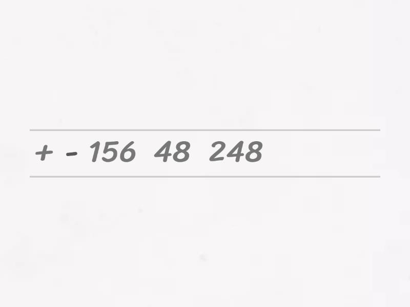 248 + 156 - 48 = 256 - Unjumble