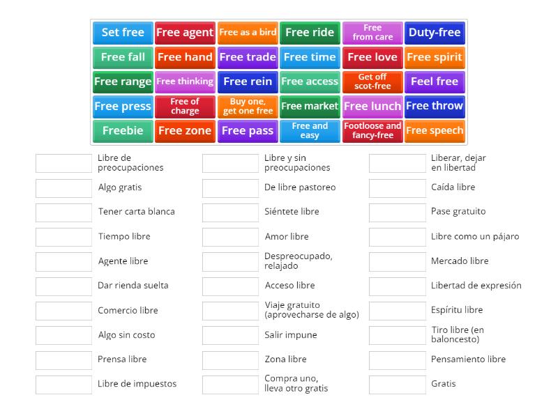 FREE EXPRESSIONS - Match up