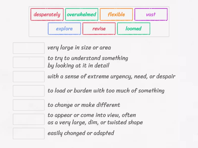 Wit and Wisdom Module 1 Grade 3 Mid Module Vocabulary Review - Match up