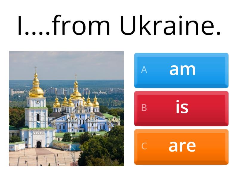 Choose the verb to be (A1) - Quiz