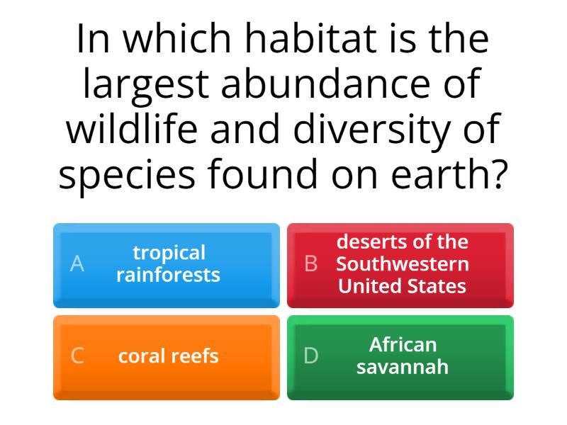 Marine Habitats Explorer - Quiz