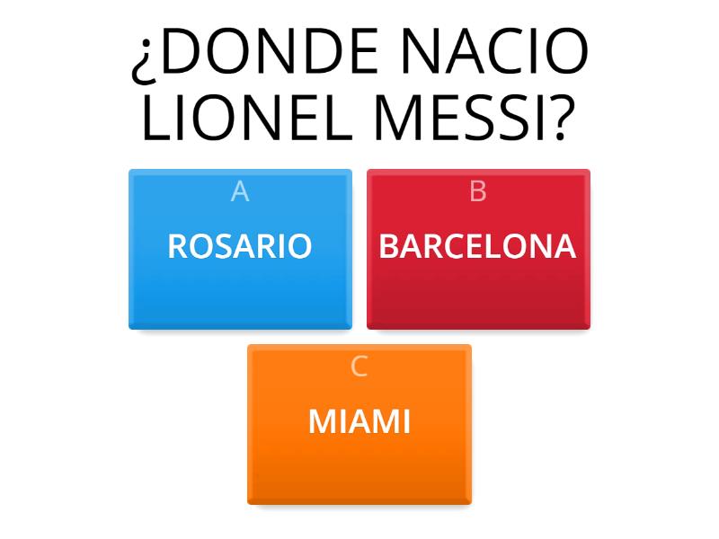 PREGUNTAS LIONEL MESSI - Quiz