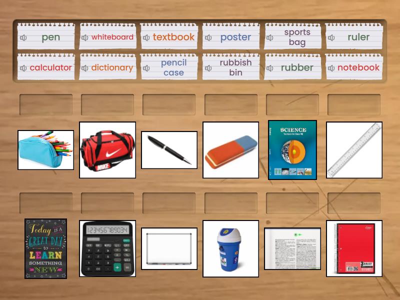 Classroom objects - Match up