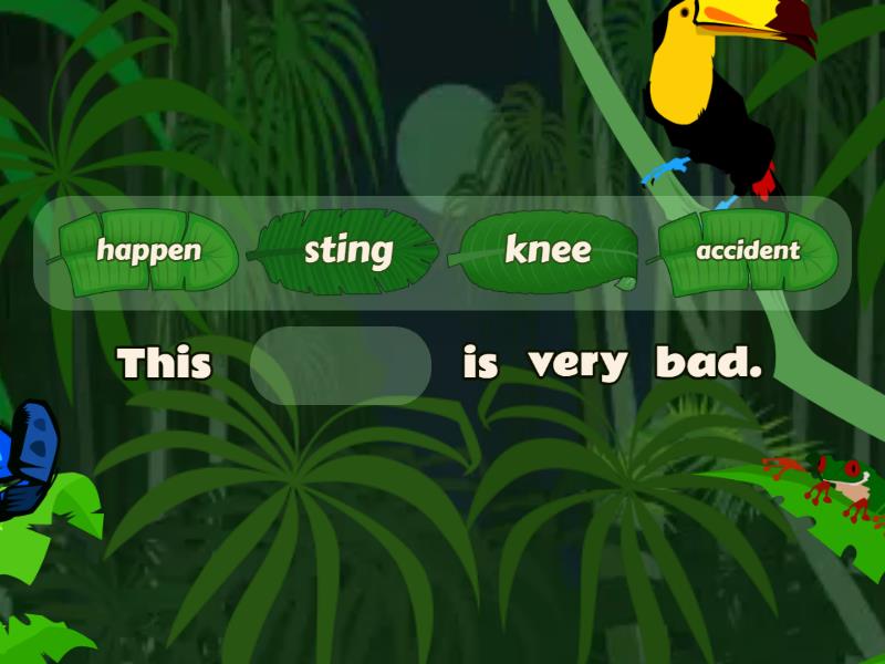 First aid box - Complete the sentence