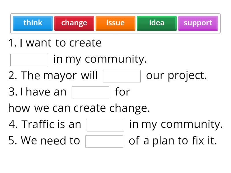 CAP Sentences (EL1) - Complete the sentence