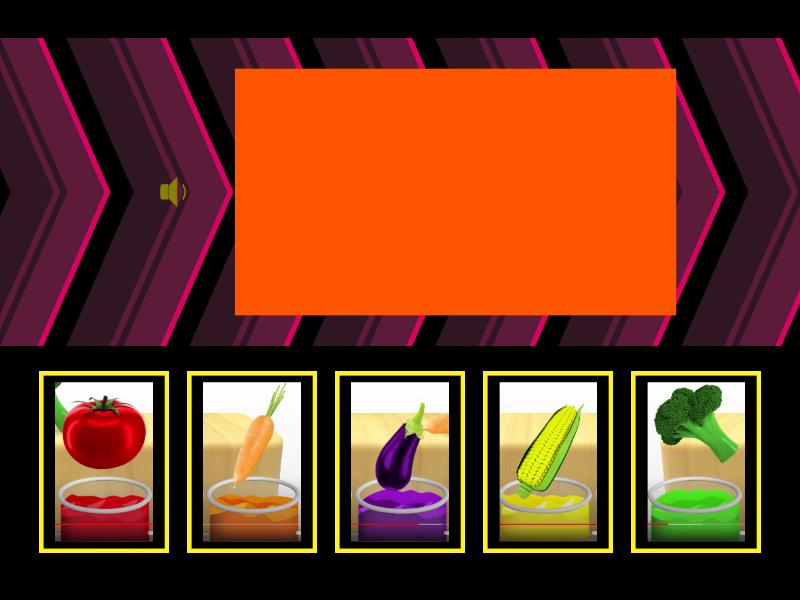 Matching Colors and Vegetable Game with Wrong Colors. - Find the match