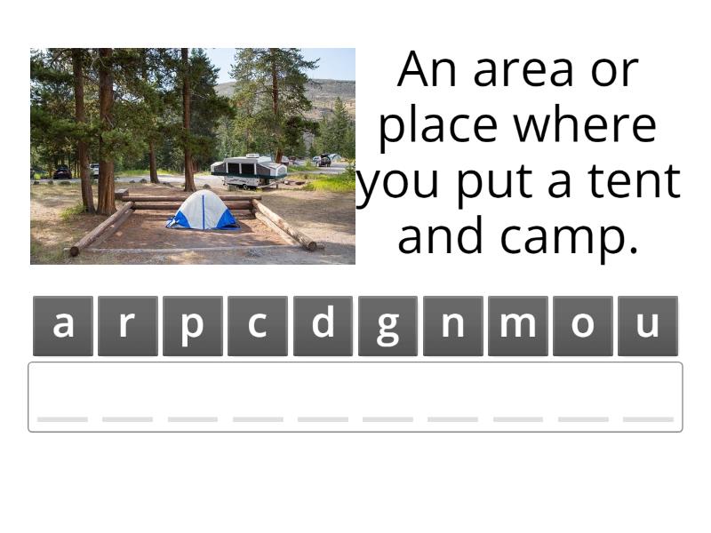 GG2 - U4 - Places to stay on holiday - Анаграмма