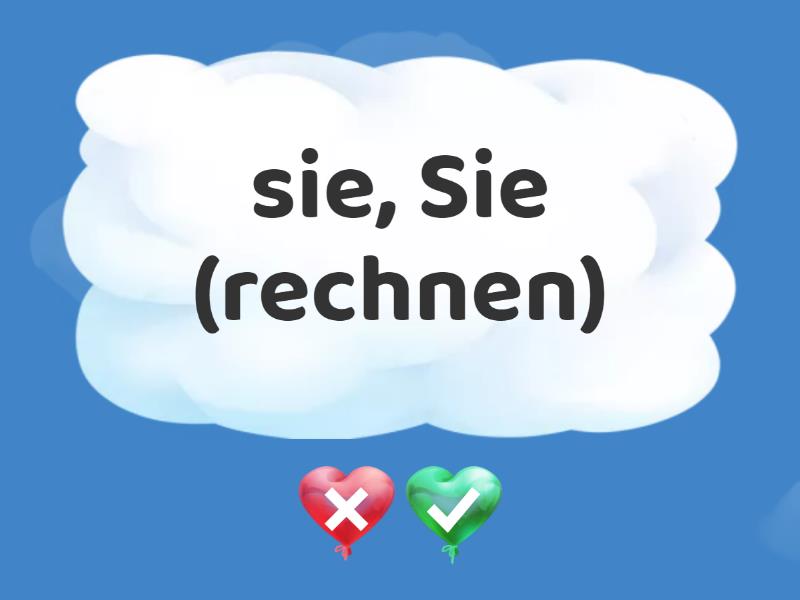 Konjugation von Verb rechnen - Flash cards