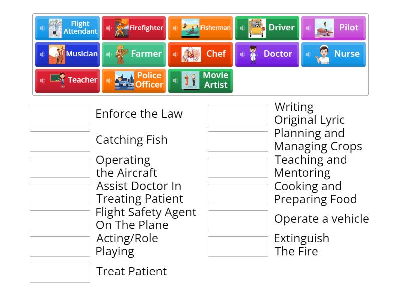 Professions Game - Match up