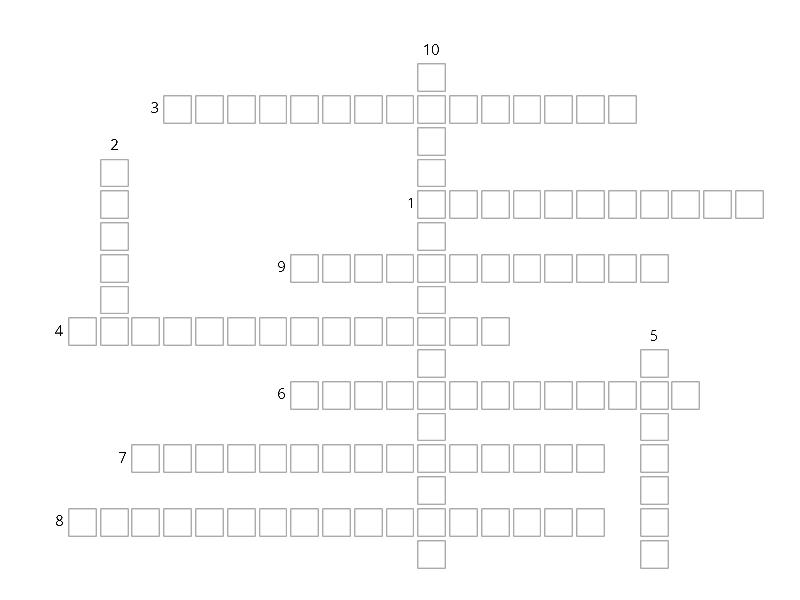 partes del cuerpo - Crucigrama