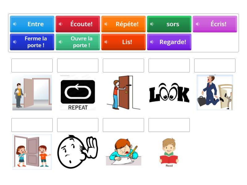 Les consignes de la classe! - Match up