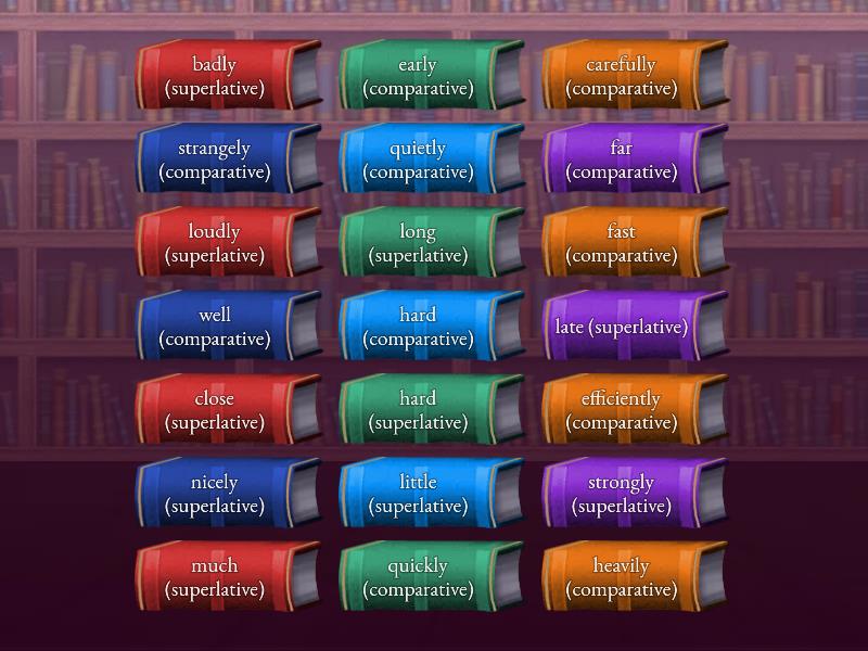 adverbs_comparatives,superlatives - Flip tiles