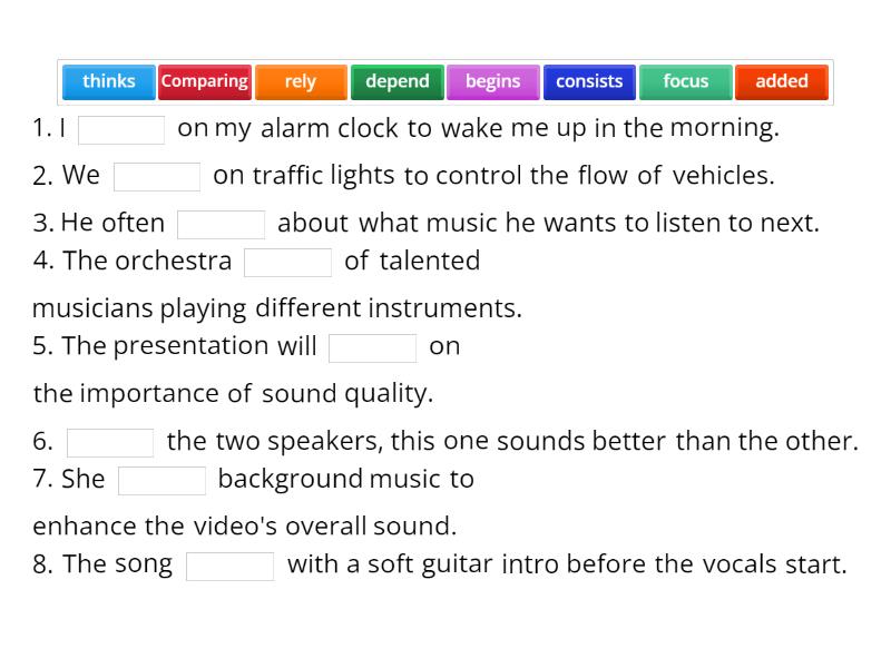 Sount unit 1 Formula B1 phrasal verbs - Complete the sentence