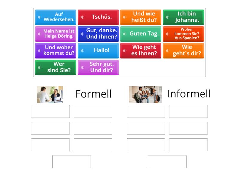 Lektion 01 formell/informell - Group sort