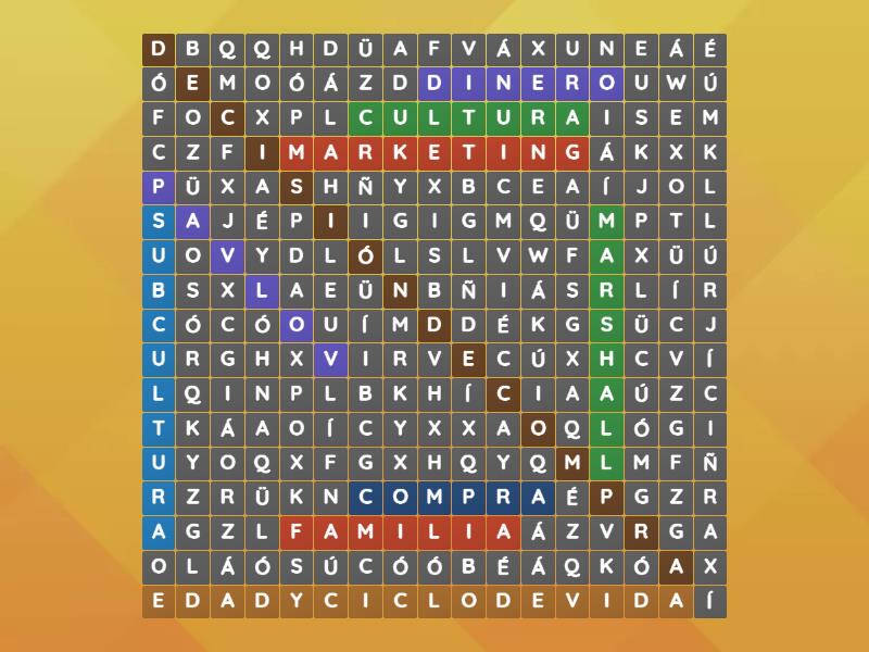Economia - Sopa de letras