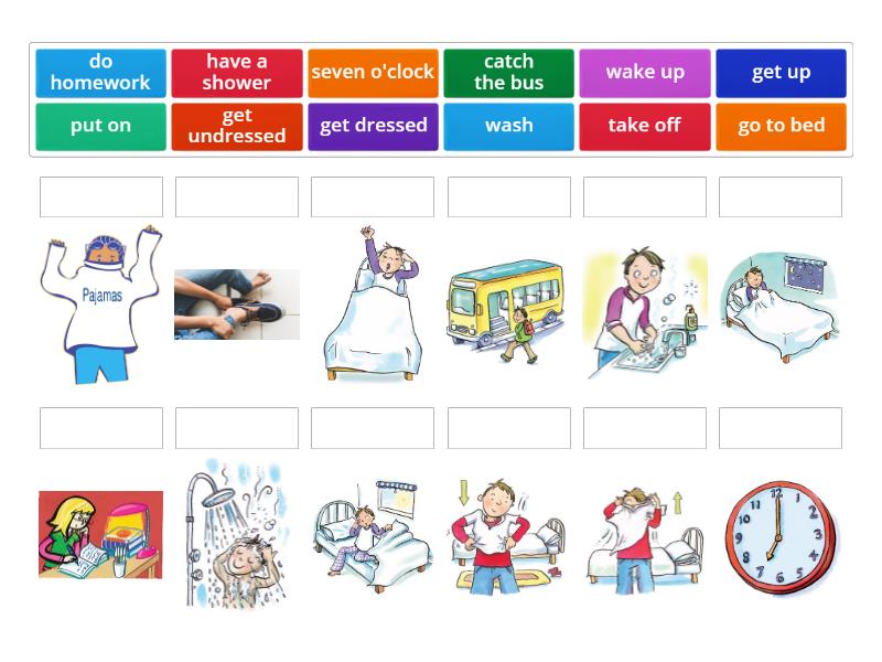 KB3 U3 daily routine - Match up