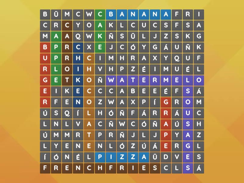 Word search find the words - Wordsearch