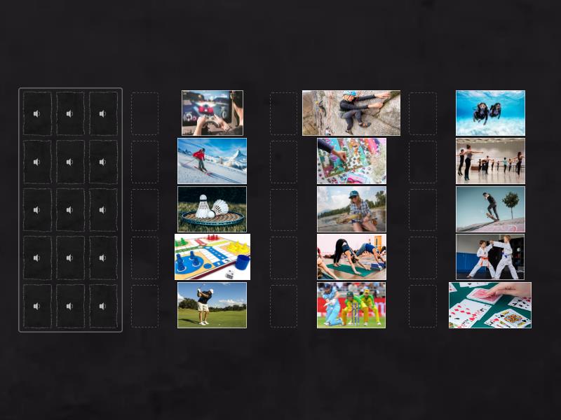 Sports and activities. Prepare 7. Unit 9 - Une las parejas