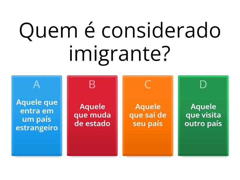 imigrantes - Quiz