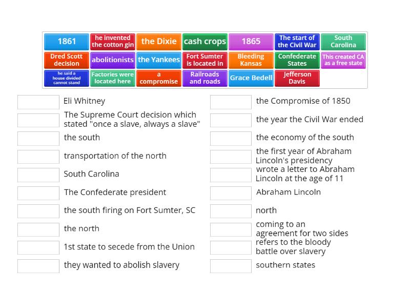 Civil War - Match up