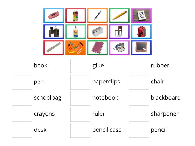 Spotlight 5. Classroom Objects - Match up