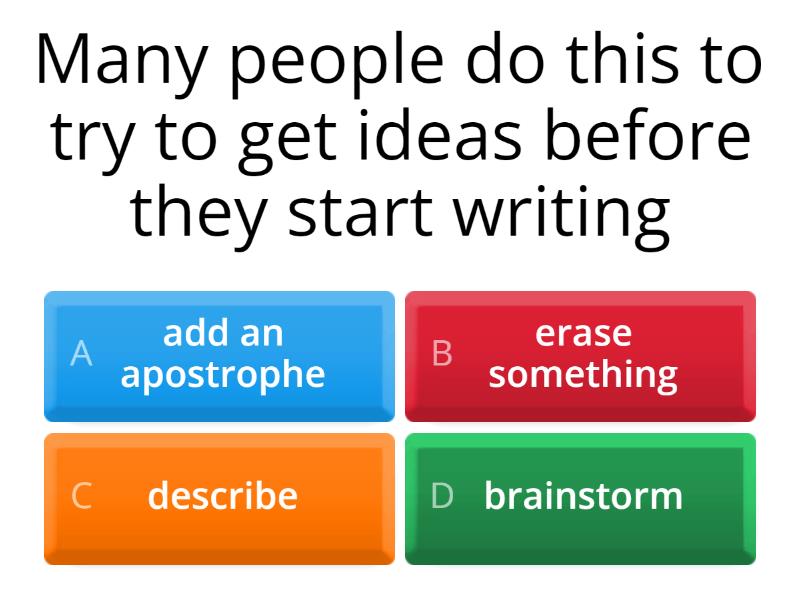 Writing - Quiz