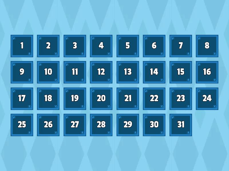 S1 French numbers 1-31 - Open the box