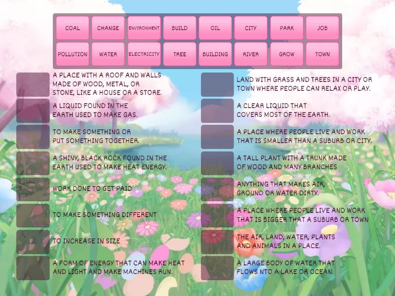 ULS APRIL 2024 VOCABULARY WORDS - Match up