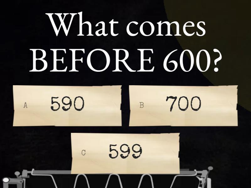 Before and after with 3 digit numbers - Quiz