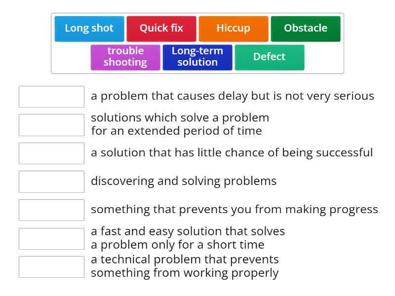 problems and solution - Match up