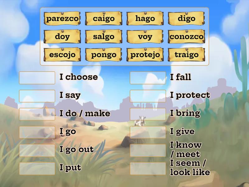 Irregular verbs - yo forms - Match up