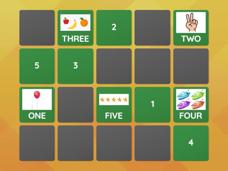 numbers memory - Matching pairs