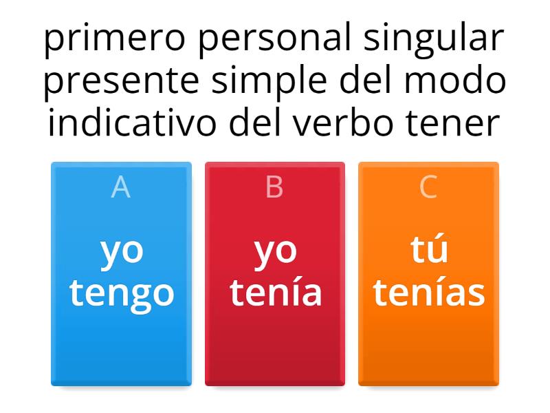 verbos en indicativo - Quiz