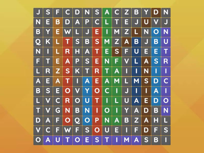 trastornos alimentarios - Sopa de letras