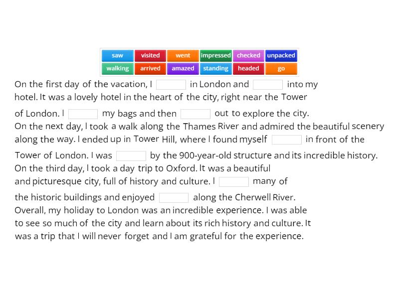 Recount Text - Missing word