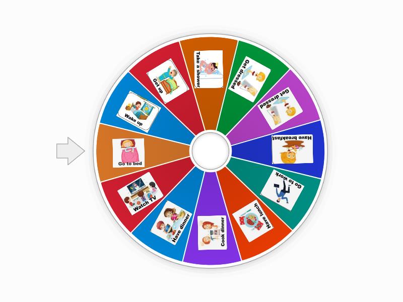 1 minute to talk about the daily routine 2024 - Spin the wheel