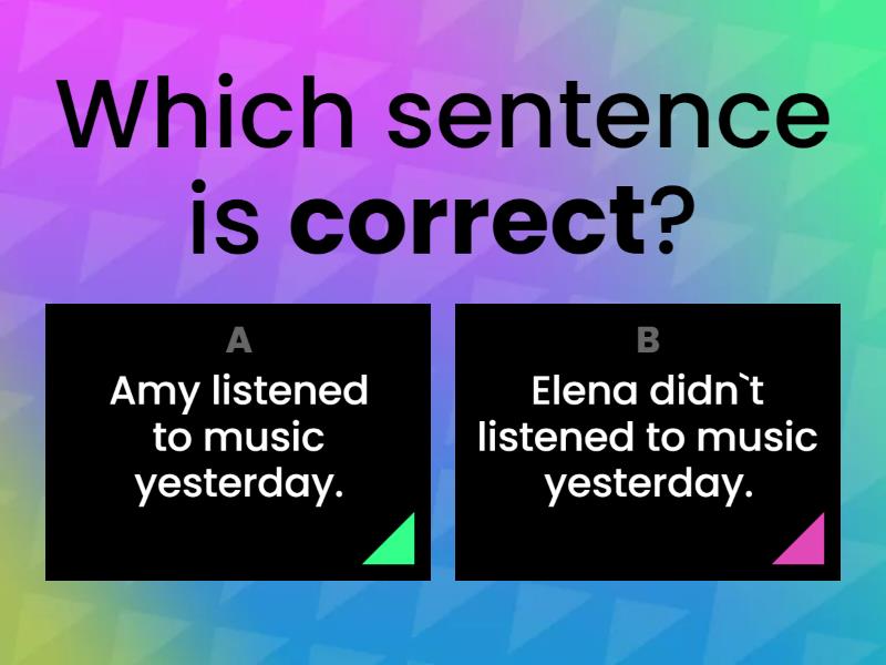 Which sentence is correct? - Quiz