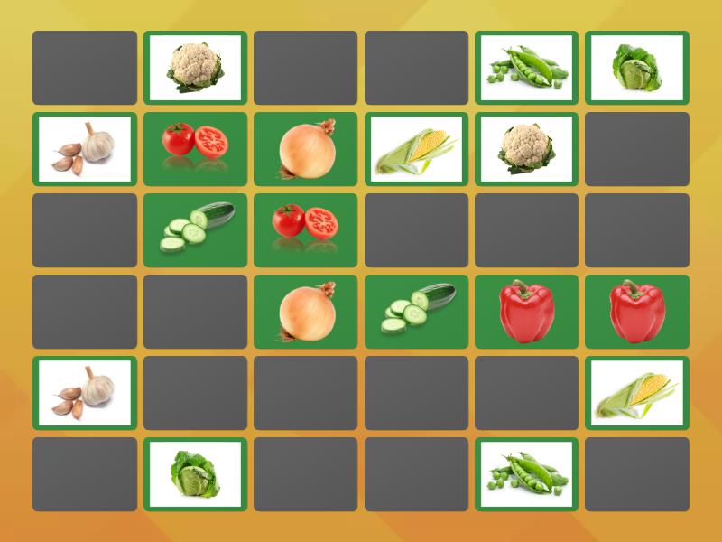 Vegetables - Matching pairs