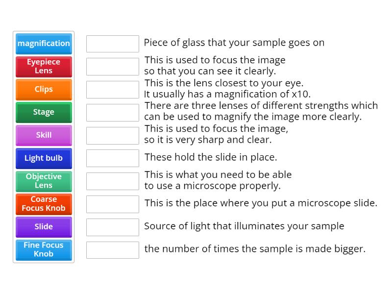 KS4 Microscope - Match up