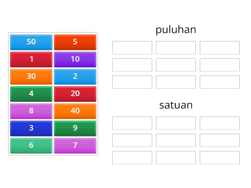 Kelompokan bilangan berikut ini sesuai tempatnya! - Group sort