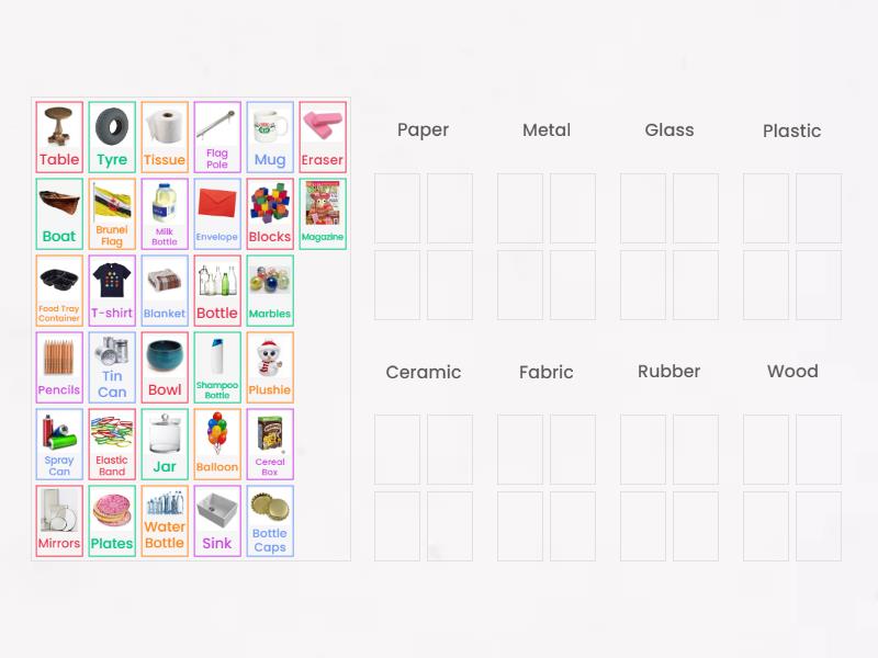 Classifying Objects by Materials (YEAR 4 SRKMM 2023) - Ordenar por grupo
