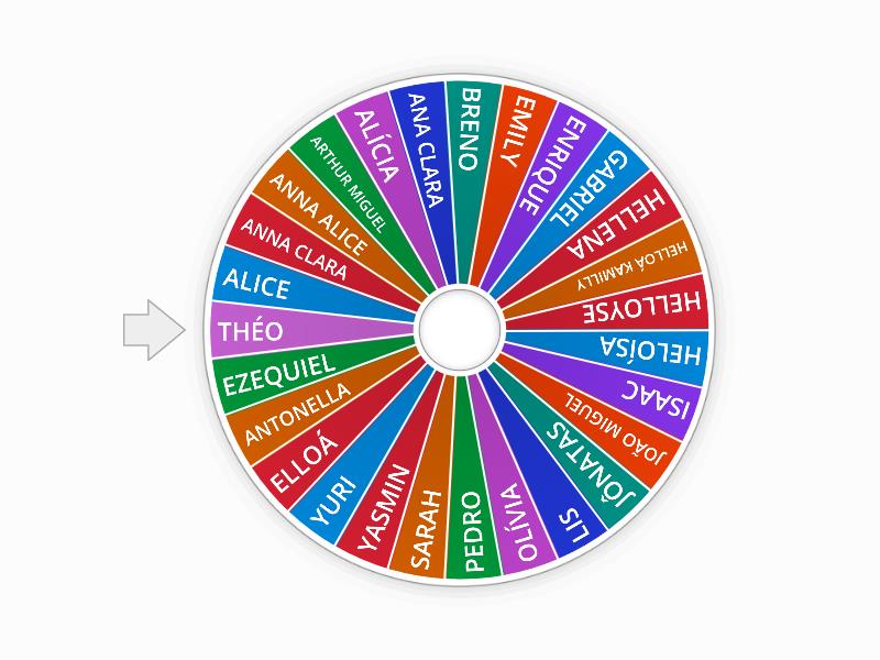 ROLETA NOMES PRÉ I/II - Spin the wheel