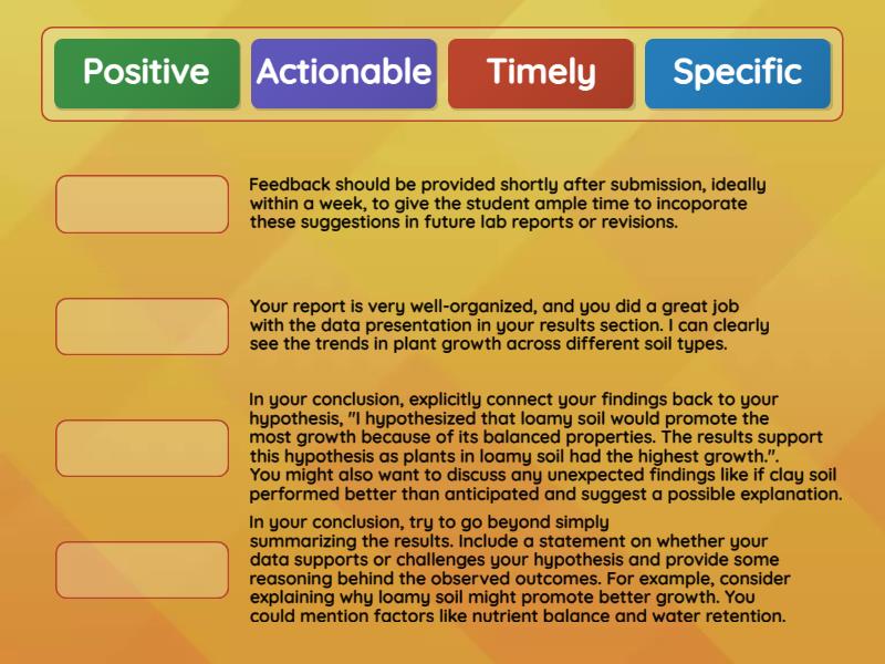 Feedback Using the PATS Model - Match up