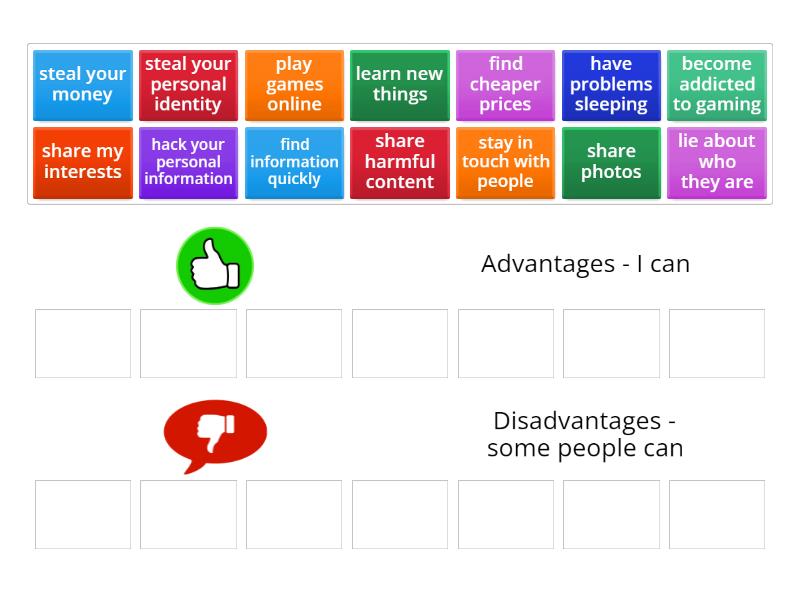 Pros Cons Social Media - Group sort