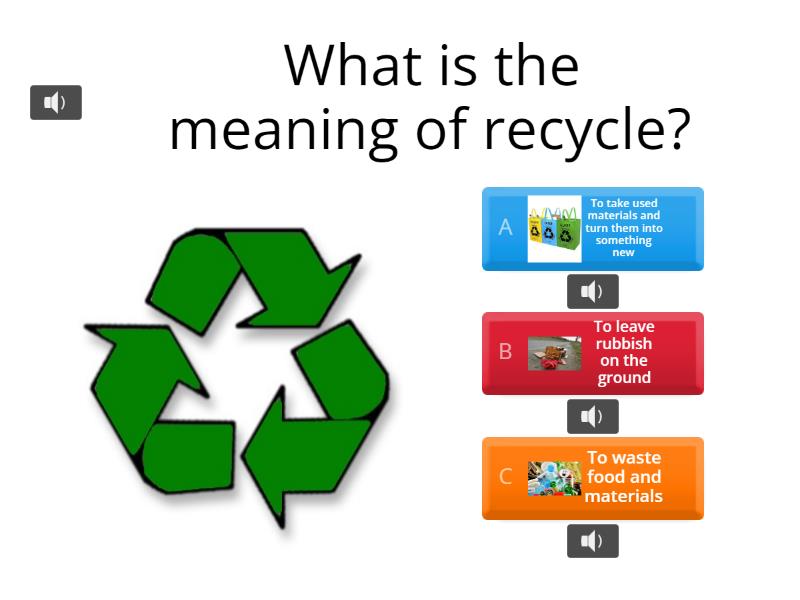 What is Recycling, Reusing and Reducing - Quiz