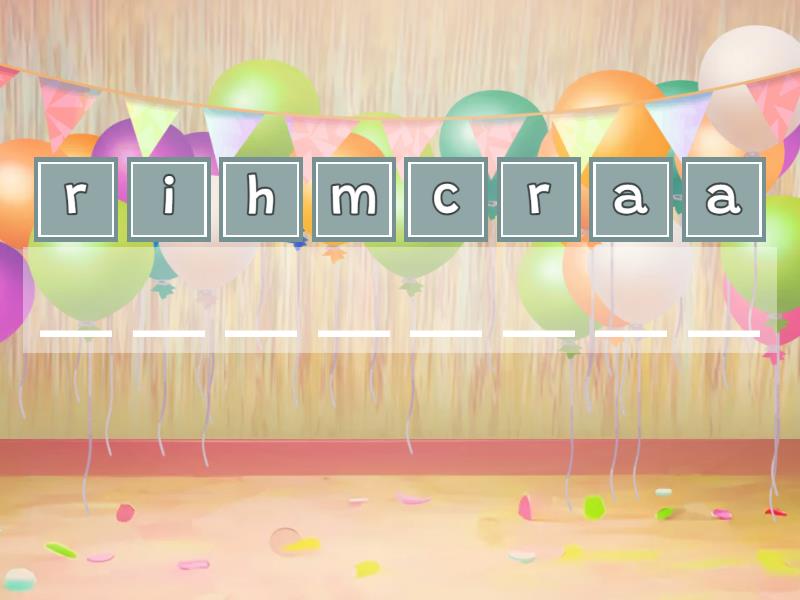 objects in the rooms - Anagram