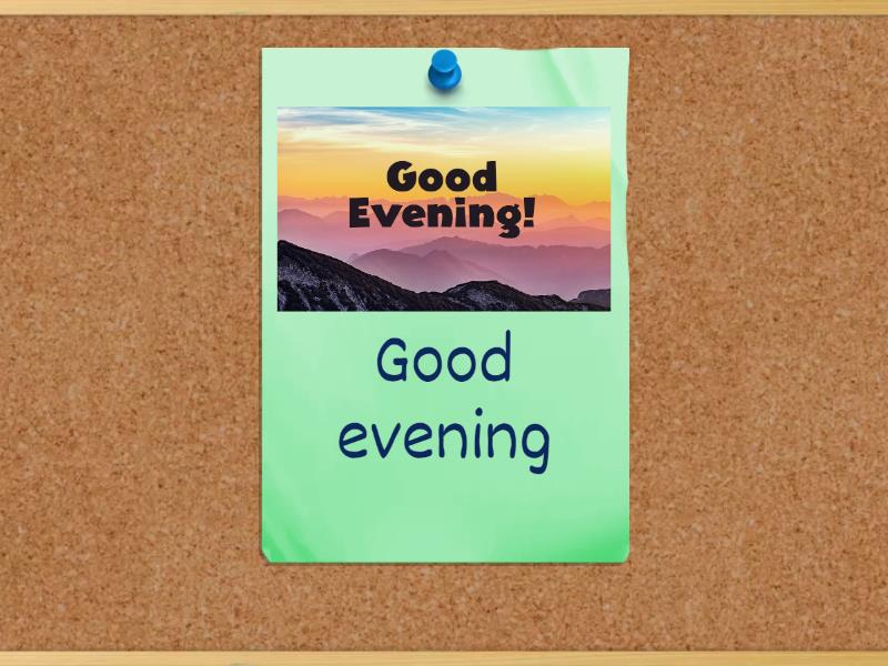 GREETINGS - Flash cards